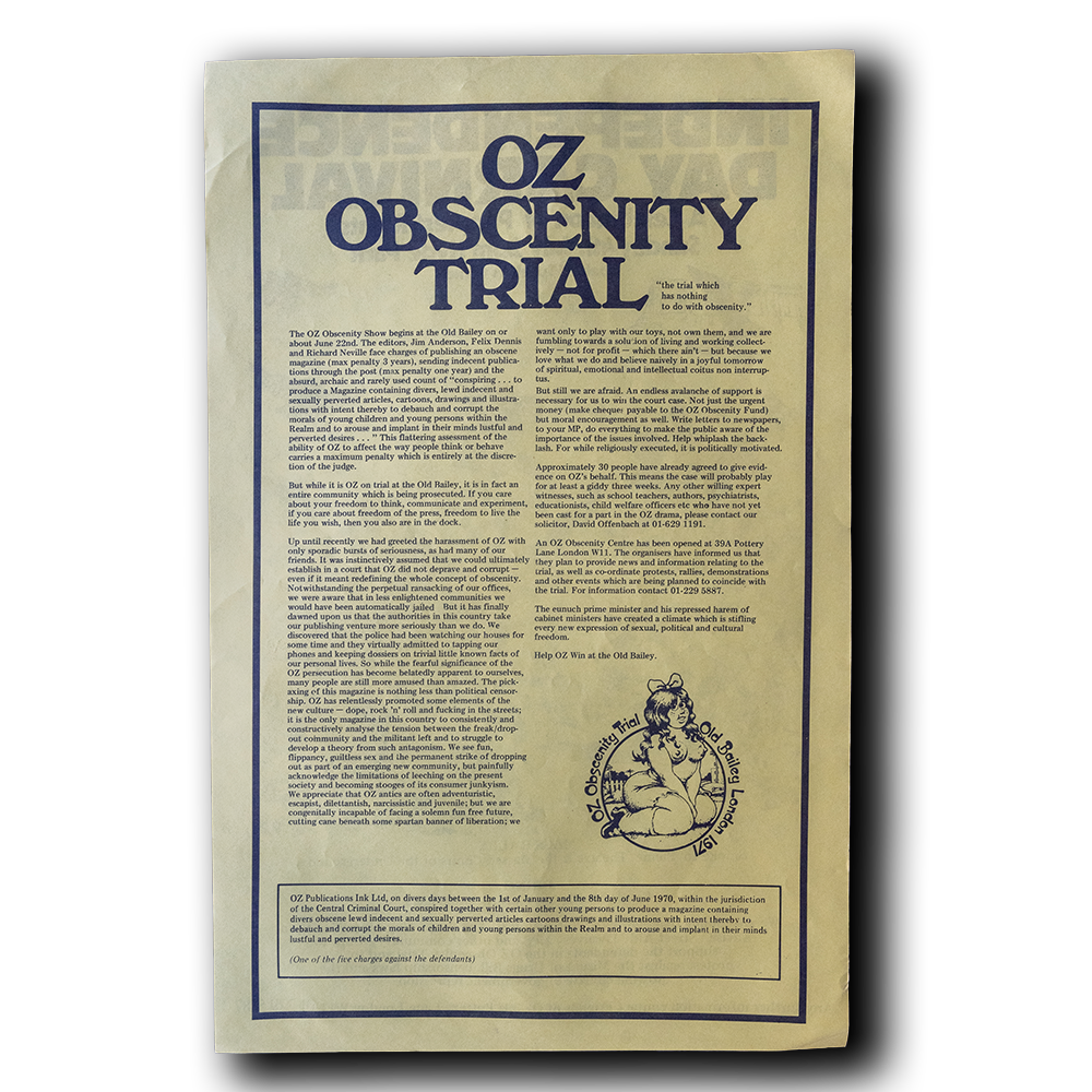 Indpendence Day Carnival / Oz Obscenity Trial - 1971 [Poster] - Bynx